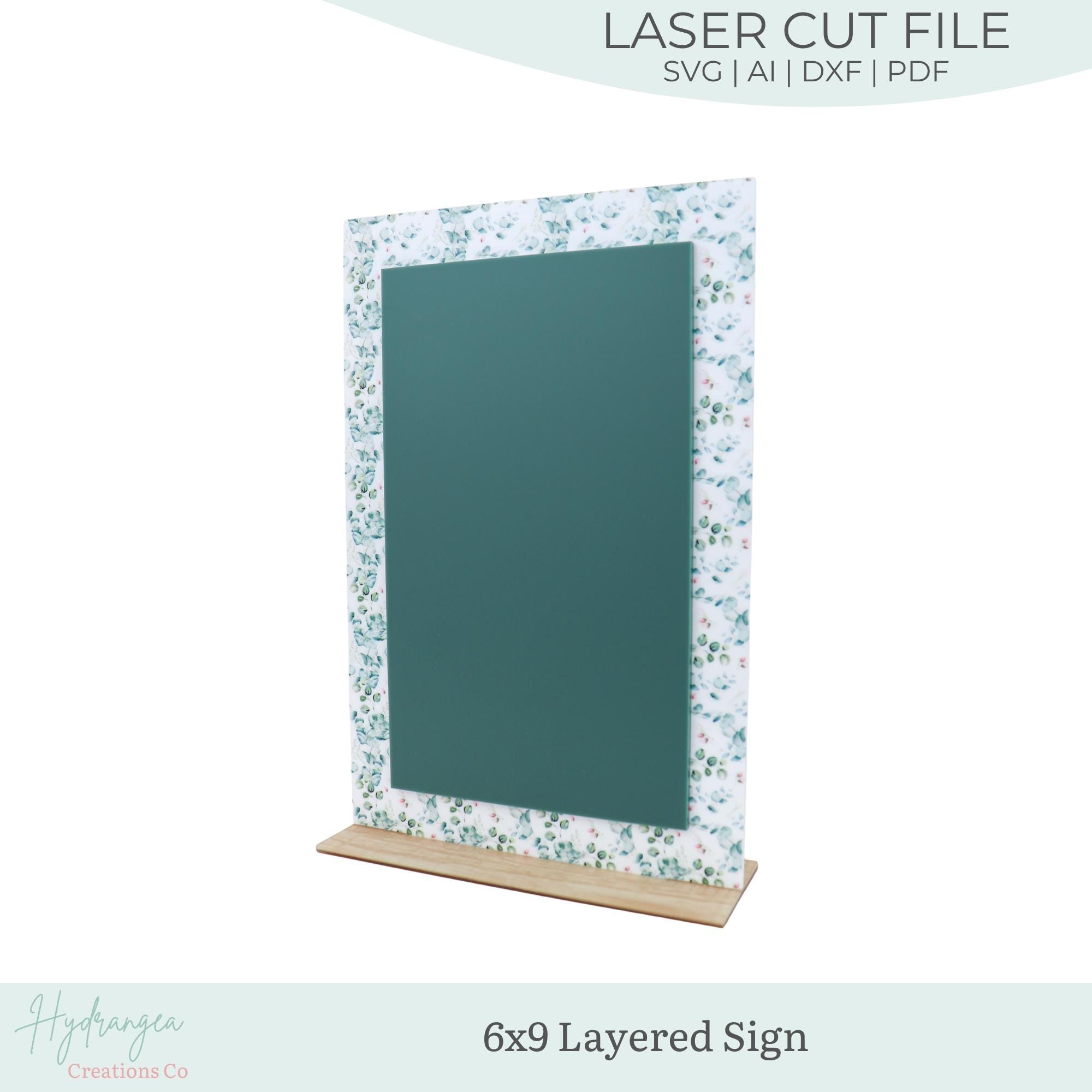6x9 Layered Sign | Laser Cut SVG File – Hydrangea Creations Co